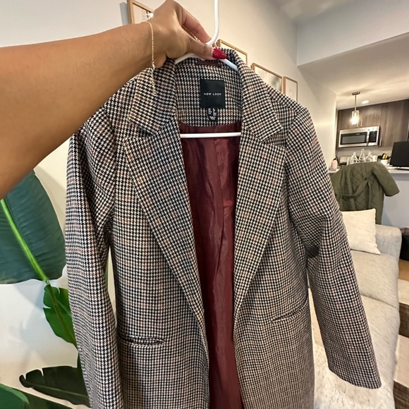 New Look | Jackets & Coats | New Look Check Tailored Coat | Poshmark